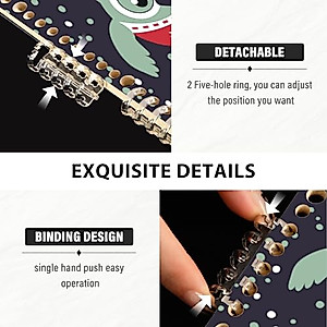 SPRIPORT Christmas Night Owls Spiral Journal Notebook for Women Men A5 Memo Notepad Sketchbook with Durable Hardcover & 60 Pages Diary Spiral Book for Journaling Boys Grils Study Notes Work School