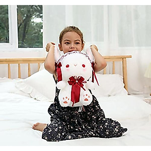 YOMOTREE Stuffed Animal Doll Plush Toys, Plushie Animal Toys, Cute Plush Animals, Lolita Bunny 13.7 Inches, Children's Gifts Rabbit (RED 13.7 Inch)