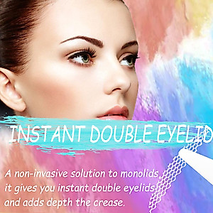 120Pieces Double Eyelid Tape, Invisible Lace Eyelid Lifter Strips, Natural Fiber Waterproof Eye Lid Contour Stickers for Droopy Lids, Hooded Eyes