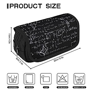 Formulas and Electronic Components Large Capacity Pencil Case Multi-Slot Pencil Bag Portable Pen Storage Pouch with Zipper