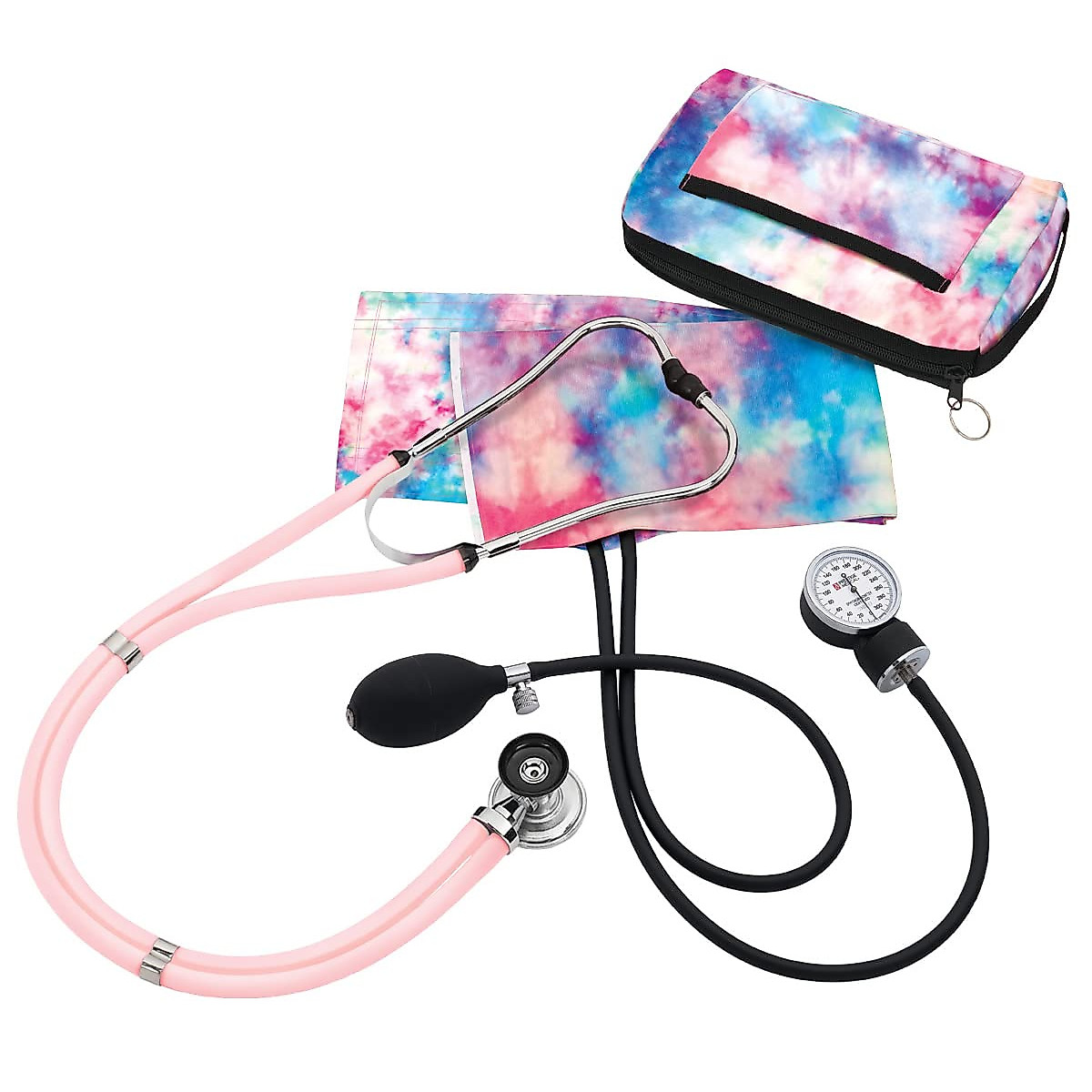Prestige Medical Aneroid Sphygmomanometer/Sprague-Rappaport Kit, Tie Dye Cotton Candy