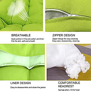 YWBXSHKD Hanging Egg Hammock Chair Pads 90x90cm, Papasan Chair Cushion Only Round Cushion, Soft Comfortable Breathable, for Balcony Patio Garden Outdoor Or Indoor