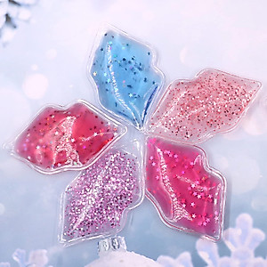 Ice Pack for Lip Filler, Lip Ice Pack Bulk Small Ice Pack for Mouth, Injections, Injuries, Bruises (5 Pack (Different Color))