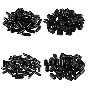 Vinyl Round End Cap Bolt Screw Rubber Thread Pole Tube Pipe Protector Cover HOAICH002