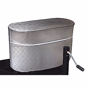 ADCO 2712 Silver Double 20 Diamond Plated Steel Vinyl Propane Tank Cover