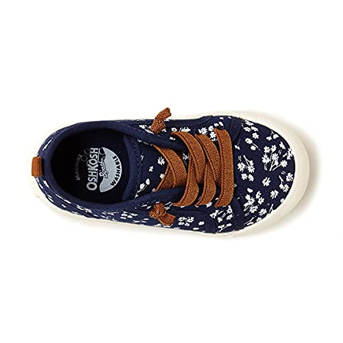 OshKosh B'Gosh Girls Salt Casual Shoe, Navy/Tan, 8 Toddler