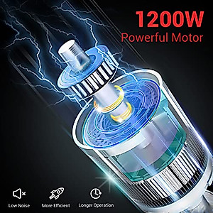 Buffer Polisher, 1200W 7-inch Polisher for Car Detaling, Car Polisher with 6 Variable Speed, 5 Foam Pads, Detachable Handle and Safety Lock Buffer, Car Buffer Ideal for Car Sanding, Polishing, Waxing…