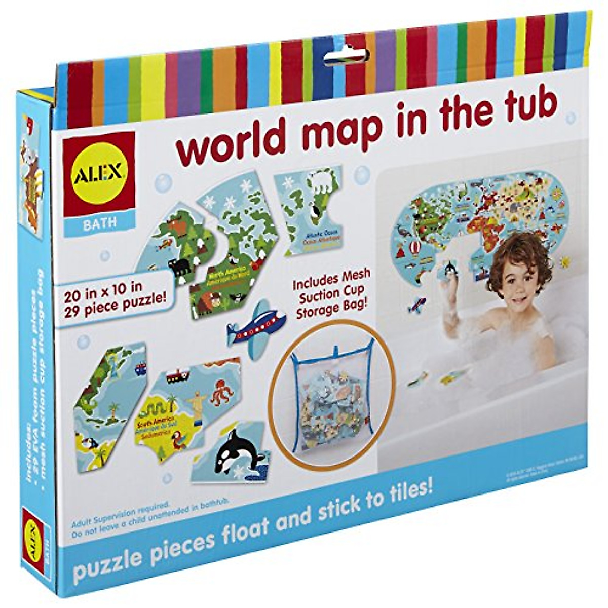 ALEX Bath World Map in the Tub