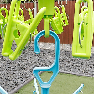 HANGERWORLD 20 Clip Hanging Laundry Drying Rack for Socks, Underwear and Baby Clothes (2 Pack)