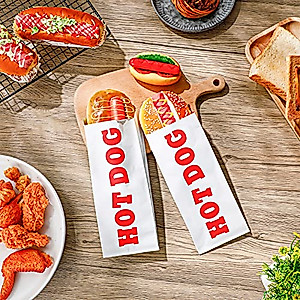 Foil Hot Dog Sleeves Hot Dog Serving Bag to Keep Warm and Fresh in Aluminum Wrap Disposable Bags for Snack Bars, Food Trucks, Take Out, Concession Stands(300 Pcs)