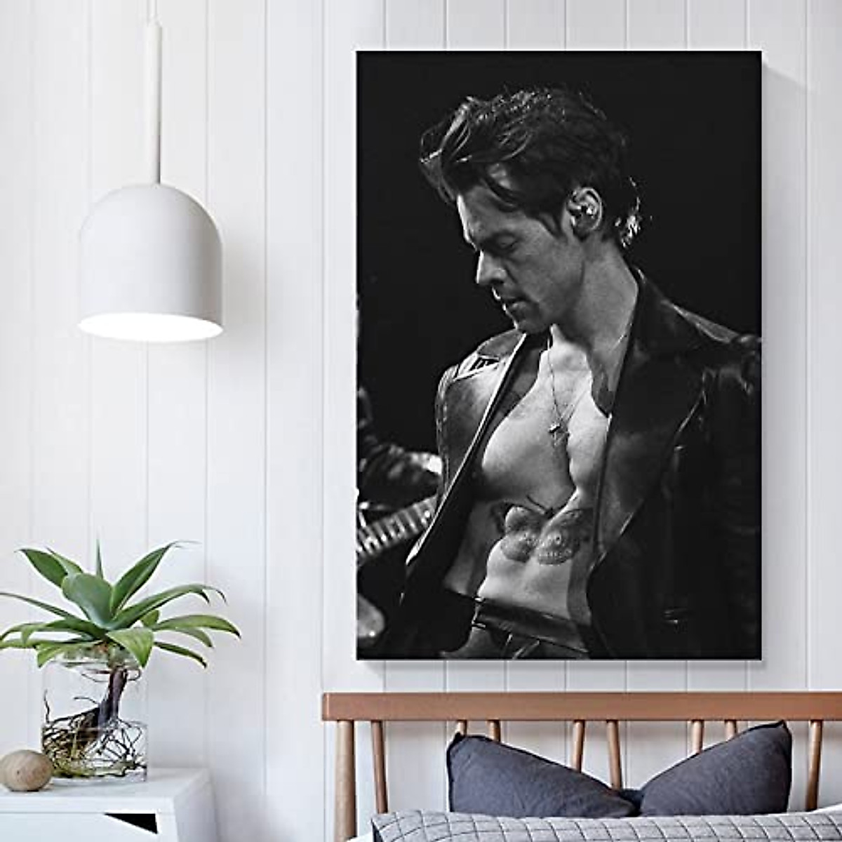 Harry music House Styles in Concert 2021Black And White Photo Poster Canvas Wall Art Prints for Wall Decor Room Decor Bedroom Decor Gifts 08x12inch(20x30cm) Unframe-style