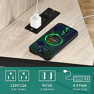 YITAHOME RGB LED Corner TV Stand for TVs up to 55/50 Inch with Power Outlet, Modern Farmhouse Entertainment Center, Wood TV Media Console with Storage Shelves for Living Room, White Oak