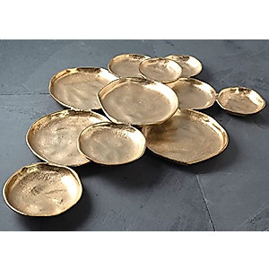Cruiser’s Caché | Cluster of 11 Serving Bowls | 26 inch | Antique Gold Finish