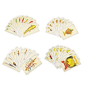 2 Decks Spanish Playing Cards Cartas Españolas, Baraja Española, Briscas Cards Puerto Rico, Mexican Playing Cards, Plastico Spanish Cards, Barajas Espanolas Plasticas(with Playing Card Boxes)