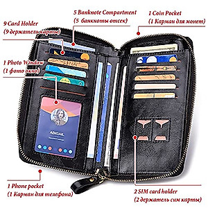 MANACUBE Women's Crossbody Handbags Small PU Leather Handbags Cellphone Wallet Purse with 2 Removable Straps, Black