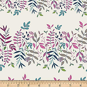 Art Gallery Fabrics Art Gallery Flower Child Lush Canopy Cloud Fabric, Cream