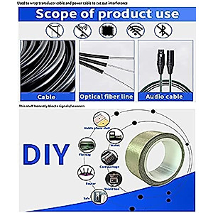 ADSWIN Faraday Tape,Copper Nickel Plated Conductive Electrode Tape Fabric,RF/EMI/EMF Shielding,Grounding(Size:50mmX50m/2inX164ft) (Color : 50mmX50m/2inX164ft)