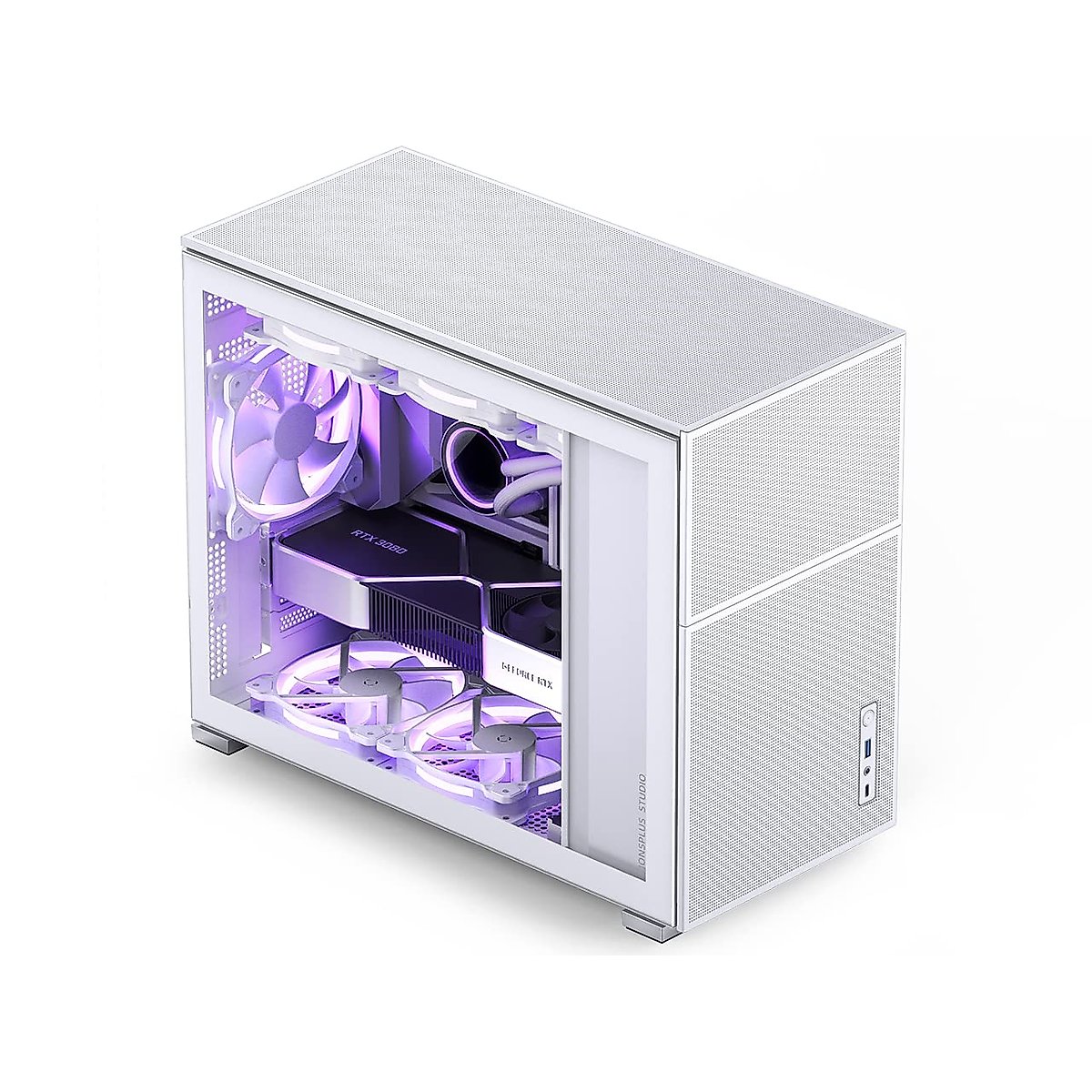 JONSBO D31 MESH White Micro ATX Computer Case, M-ATX/ITX Mainboard/Support RTX 4090(335-400mm) GPU 360/280AIO,Power ATX/SFX: 100mm-220mm Multiple Tool-Free Design,White