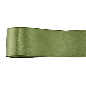 MEEDEE Moss Satin Ribbon 2 Inch Dark Green Ribbon Lux Satin Double Faced Ribbon by 25 Yards Silk Ribbon Green Satin Ribbon for Gift Wrapping, Satin Weddings, Flower Bouquet, Holiday Decorating