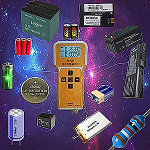 LeTkingok RC3563 Battery Tester, High Precision Handheld Battery Internal Resistance Tester Lead Lithium Nickel Chromium Battery Tester (Standard Probe)