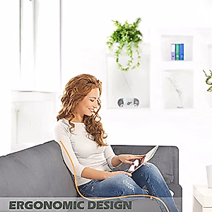 LINLUX 70 Inch Sofa Couch, 3 Seater Couches for Living Room, Comfy Sofas w/3 Pillows and Iron Legs, Fabric Sofa for Small Spaces, Bedroom, Office, Light Grey