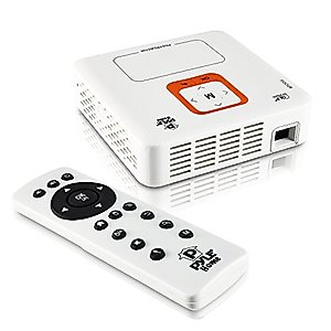 Pyle Smart Mini Pocket Portable Projector with Built-In Android PC, Speakers, Bluetooth Connectivity, Wi-Fi Access, Rechargeable Battery, and Full HD 1080p Support and upto 120in Display Size
