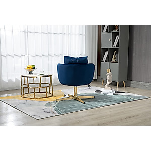 COOLMORE Home Office Desk Chair, Vanity Chair, Modern Adjustable Home Computer Executive Chair Swivel Task Chair for Small Space, Living Room, Make-up, Studying