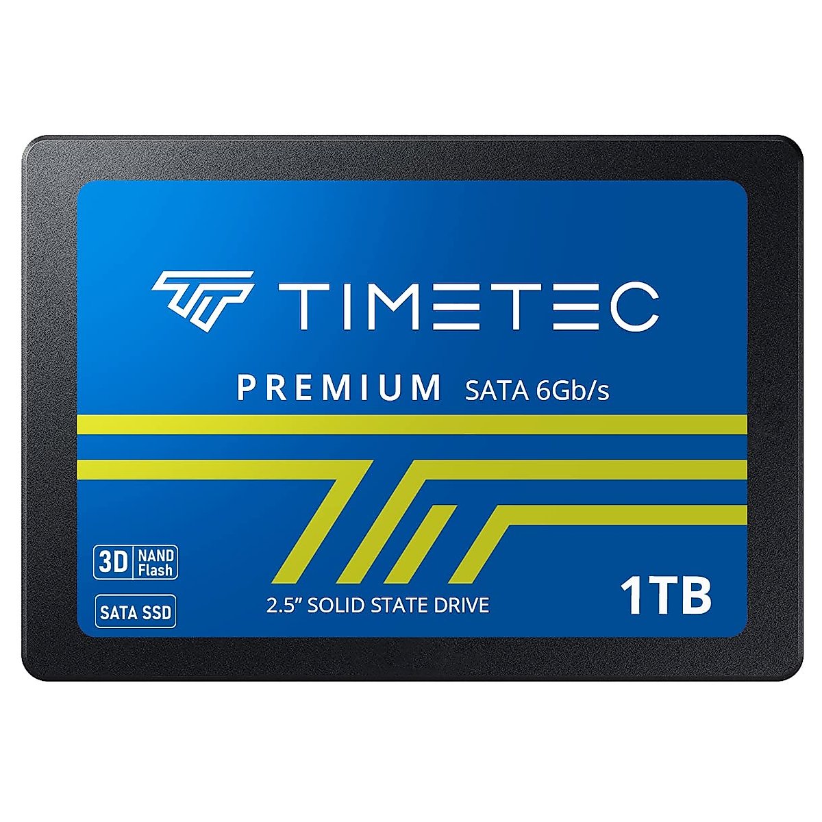 Timetec 1TB SSD 3D NAND QLC SATA III 6Gb/s 2.5 Inch 7mm (0.28") Read Speed Up to 550 MB/s SLC Cache Performance Boost Internal Solid State Drive for PC Computer Desktop and Laptop (1TB)