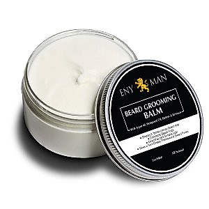 Beard Grooming Balm Leave-in Conditioner - Natural & Organic-2oz Best Facial Hair & Mustache Grooming Wax - Beard Balm with Argan Oil Butter BeesWax