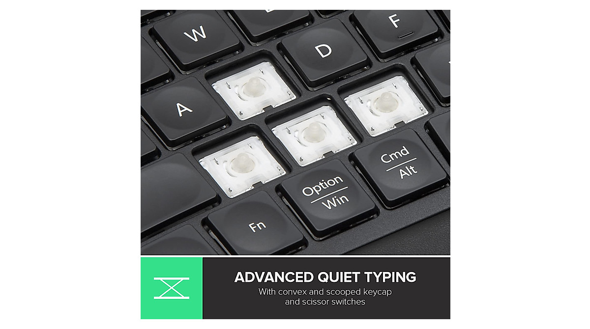 DeLUX Upgraded Ergonomic Wireless Split Keyboard with Backlight