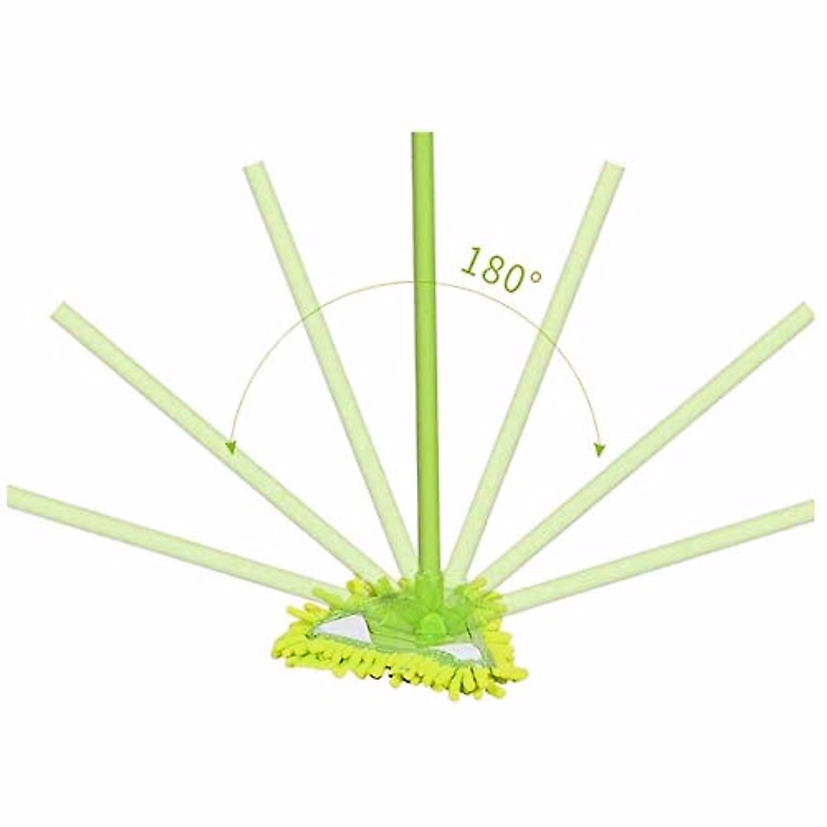 ALILILI 180 Degree Rotatable Adjustable Triangle Cleaning Mop,Multi-functional Retractable,Equipped With 2PCS Replacement Mop Cloth (Blue),3 Piece Set