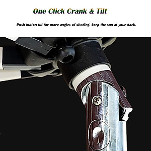 Garden Parasols with Solar LED Lights, 8 Steel Ribs, Tilt Mechanism, Base not Included, for Balcony Terrace Garden Outdoor