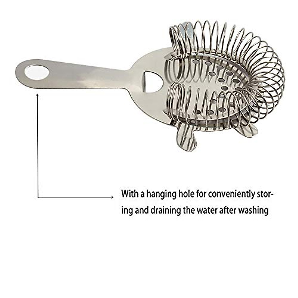 2 Pack of Cocktail Strainer Stainless Steel Bar Cocktail Strainer Filtering Tool for Bar Restaurant Home, 15.5*11*2, (NO)