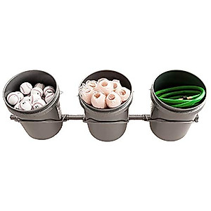 Monkey Bars Storage Wall Mounted 400-lbs 3 Bucket Rack