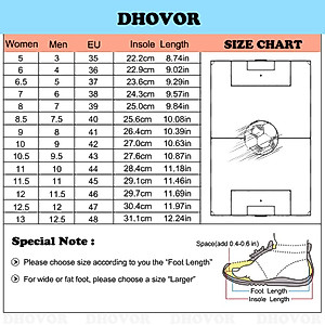 DHOVOR Men's Women's Soccer Shoes Youth Football Cleats Unisex Adult Athletics Football Trainers FG/TF Football Cleats Teenagers Football Cleats