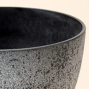 Flower Pots Outdoor Indoor Planter - 11.3 inch Garden Pots Tree Planter for Patio, Deck,Garden,Rock Gray,Set of 2