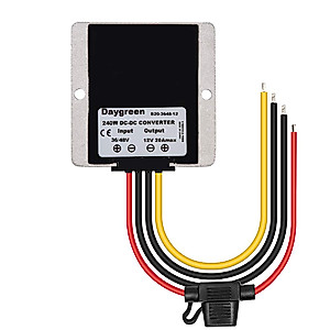 Voltage Regulator DC DC 36V 48V Step Down to DC 12V Buck Transformer Converter (36V/48V to 12V 20A)