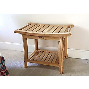 Bamboo Shower Bench w/Side Handles