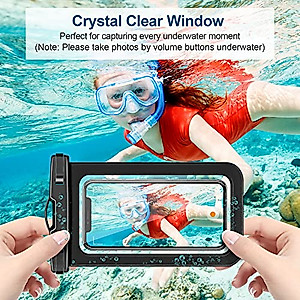 Universal Waterproof Phone Pouch,Floatable Waterproof Phone Pouch Compatible for iPhone 13 12 11 Pro Max XS Max XR X 8 7 Samsung Galaxy s10/s9 Up to 7.0", IPX8 Cell Phone Dry Bag -2 Black