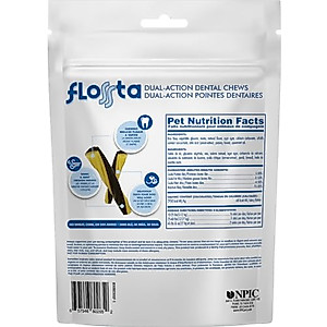 N-Bone FLOSSta Dual Action Dental Chews Mint Flavor, 6.4-oz Bag