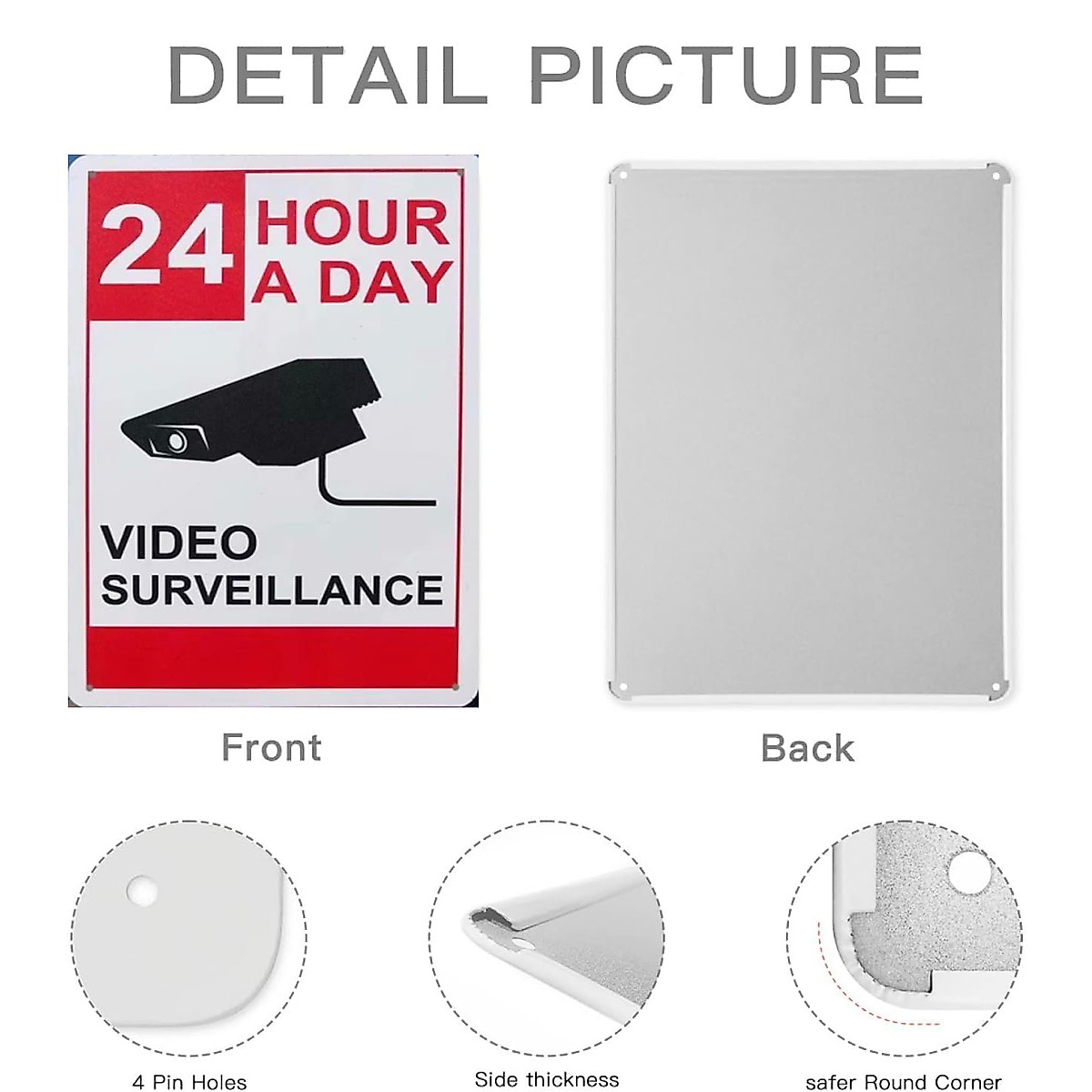 Wall Watch Out for - Tin Sign - Emergency Exit Only English Spanish Dual Language Tin Metal Signs Road Street Sign Outdoor Decor Caution Signs. 12 X 16 Inch