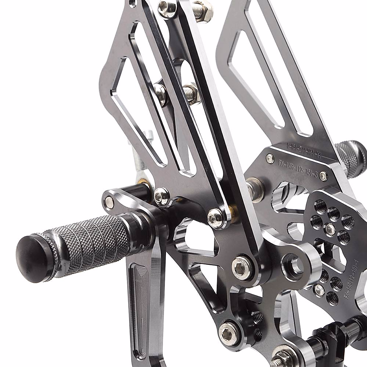 CNC ZX14R 12-20 Motorcycle Adjustable Rearsets Foot Pegs Rear Set Footpeg Shift Pedal Compatible with Ninja ZX14 ZX-14R/ABS ZX 14R 2012-2020 Titanium