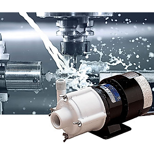 Little Giant 115 Volt, 1/12 HP, 750 GPH 3-MD-SC Semi-Corrosive Chemical Magnetic Drive Pump, 6-Foot Cord with Plug, Black/White, 581503