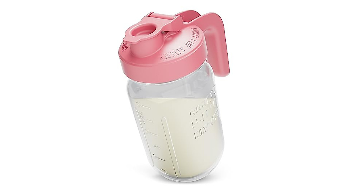 County Line Kitchen Breast Milk Pitcher 32 oz - Leak-Proof & Heavy Duty