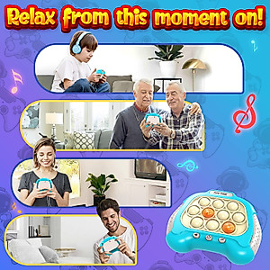 ORDTBY Handheld Travel Pop It Pro Games for Kids Electronic Fidgets Games Boy Girl, Gift for3 4 5 6 7 8 Year Old Boys Birthday Xmas, Light Up Pop It Game and Fidget Toys for Teen Boys 8-12