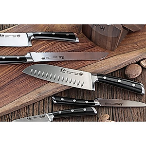 Cangshan TS Series 1020878 Swedish 14C28N Steel Forged 8-Piece Knife Block Set, Walnut
