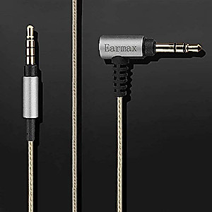 okcsc Headphone Audio Cable with Microphone 2.5mm Headset Conversion Cable Silver-Plated Hand-Woven Upgrade Cable for Sennheiser MOMENTUM1.0 2.0 3.0 1.2 m (2.5mm Gray Mic)