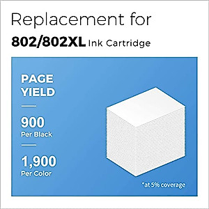 MYCARTRIDGE Remanufactured Ink Cartridge Replacement for Epson 802 802XL Use with Workforce Pro EC-4040 EC-4020 WF-4740 WF-4720 EC-4030 WF-4730 WF-4734 (2 Black 1 Cyan 1 Yellow 1 Magenta, 5-Pack)