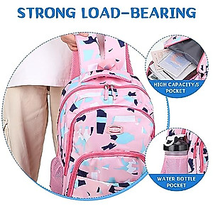 PerKoop 8 Pieces School Backpacks Bulk, 18 Inches Backpack for Back to School Supplies Donation, Backpacks for Elementary, Middle and High School Students