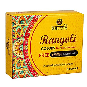 SATVIK 5 Shades Rangoli Colors | Vibrant Festival Art Supplies